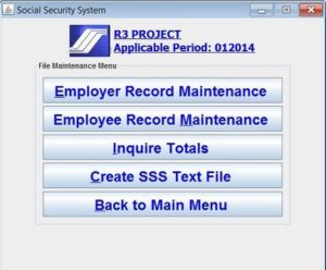 SSS R3 Program Installation R3 File Generator Library
