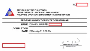 POEA Free Pre-Employment Orientation Seminar Online (PEOS)